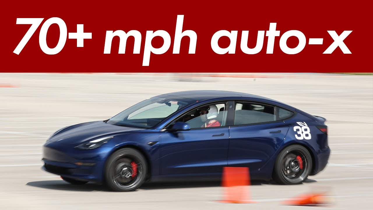 Tesla Autocross Shenanigans at 70+ mph - YouTube