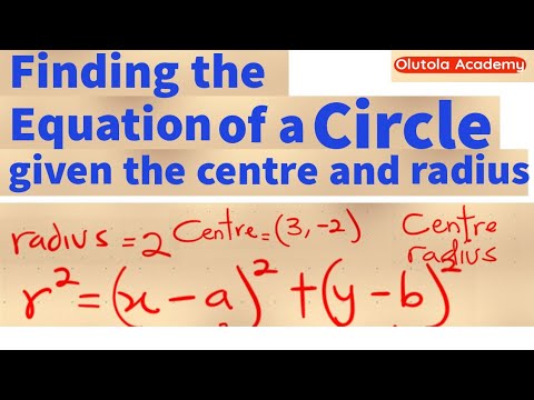 Finding the Equation of a Circle given the coordinates at the centre ...