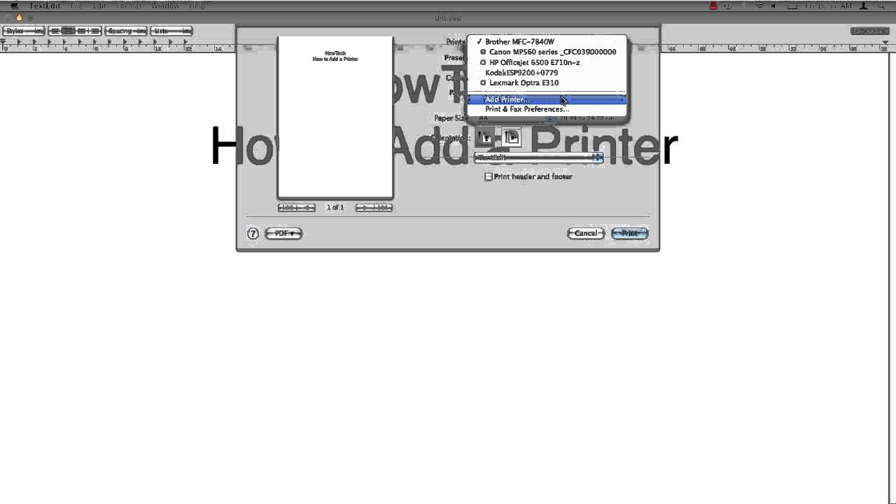 How to Add a Printer in Mac - YouTube