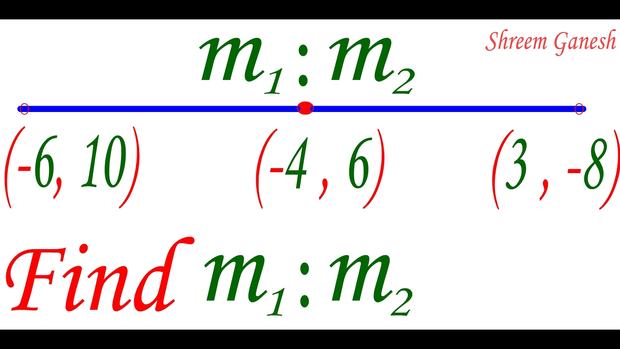 In What Ratio Does The Point 4 6 Divides Line Segment Joining 6 10