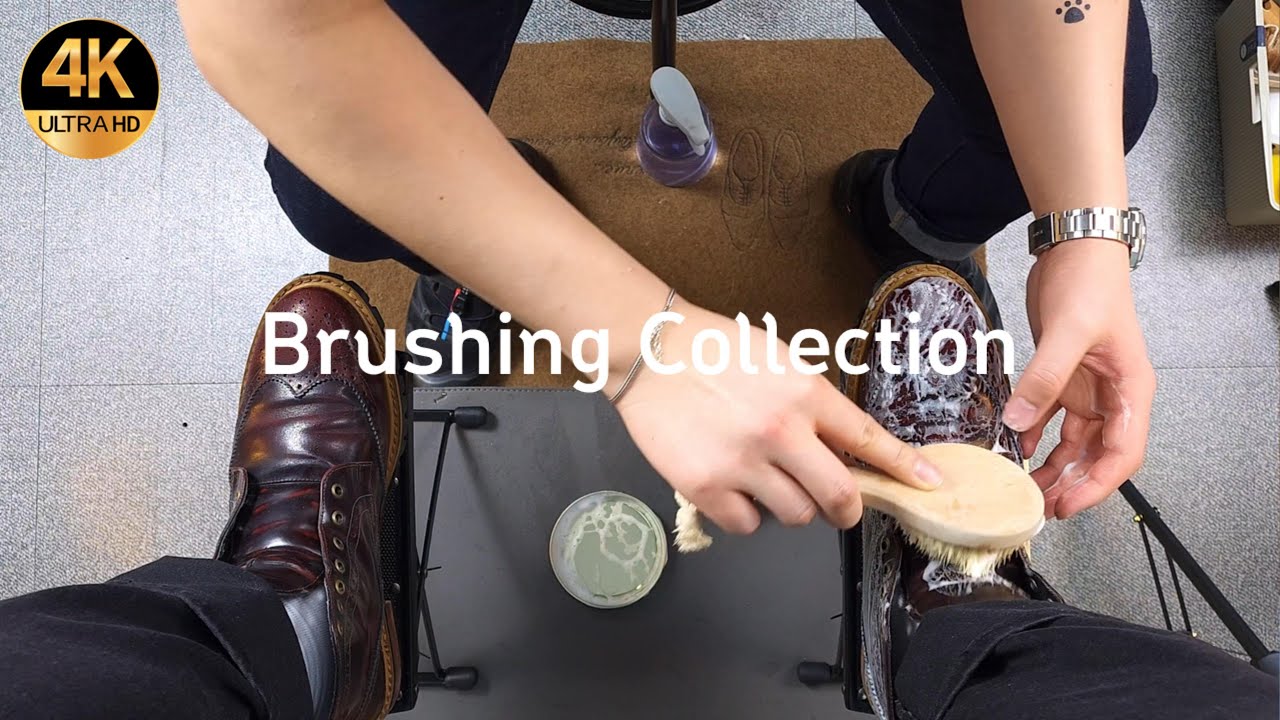 브러쉬 ASMR모음, 붓asmr!! Soothing Shoe Shine ASMR: Brushing Away Stress ...