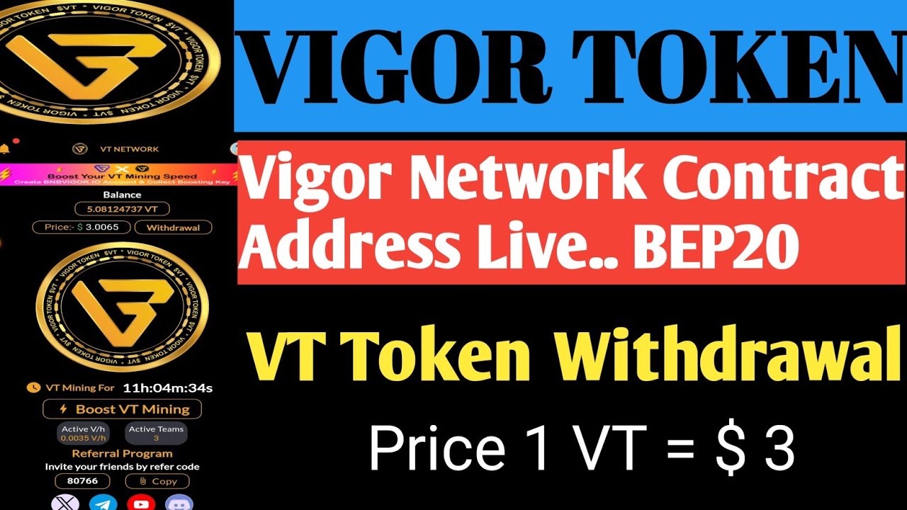 Vigor Network Big Update/ VT Token Pre-sale Round Start/ VT Token Listing On CMG, CG/ Signup 5 ...