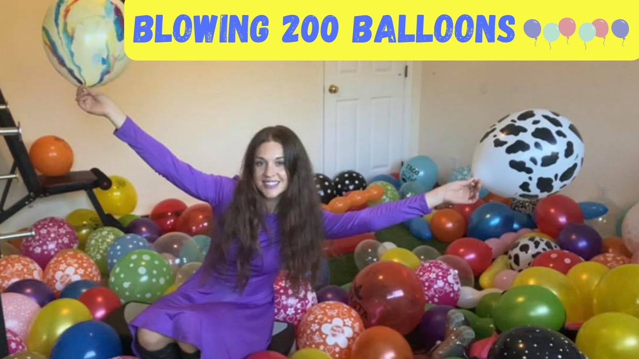 BLOWING UP 200 different themed balloons - YouTube