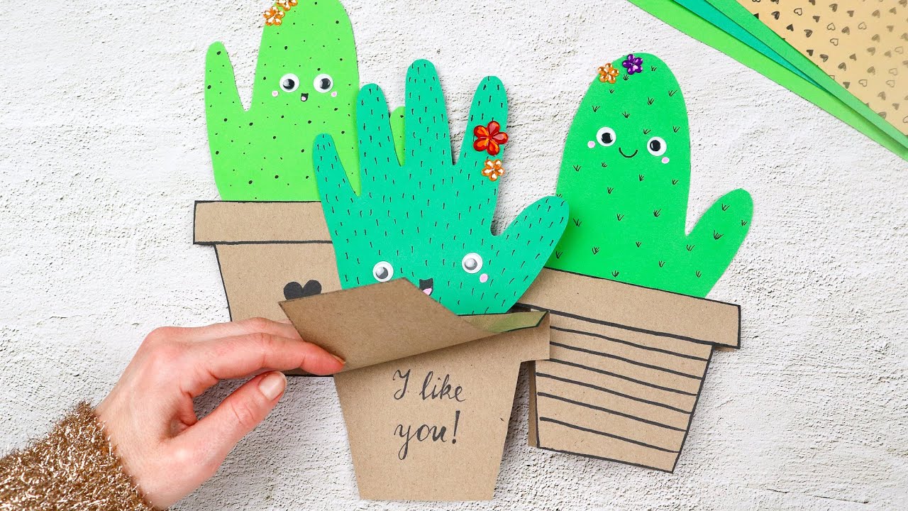 DIY Handprint Cactus Craft You MUST TRY - YouTube