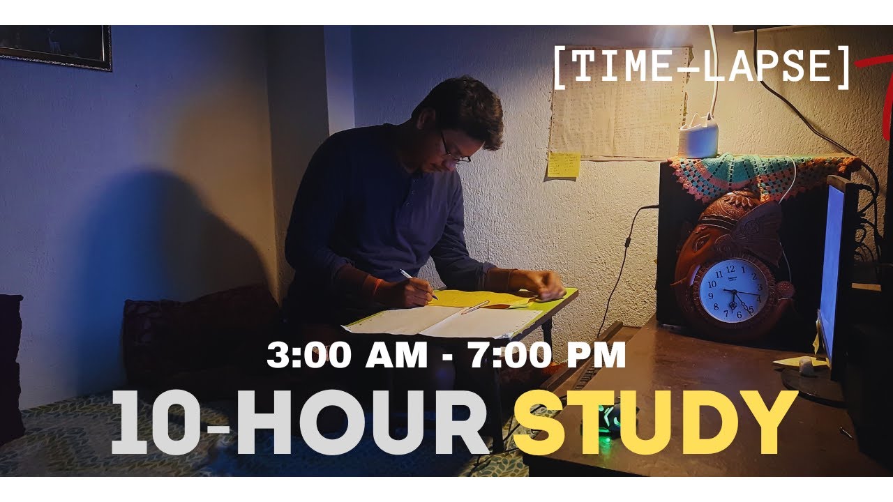10-hour study [TIMELAPSE] | with music | pomodoro - YouTube