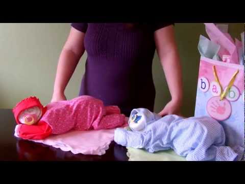 How to make a diaper baby - Sleeping Baby Girl (Diaper Cake)