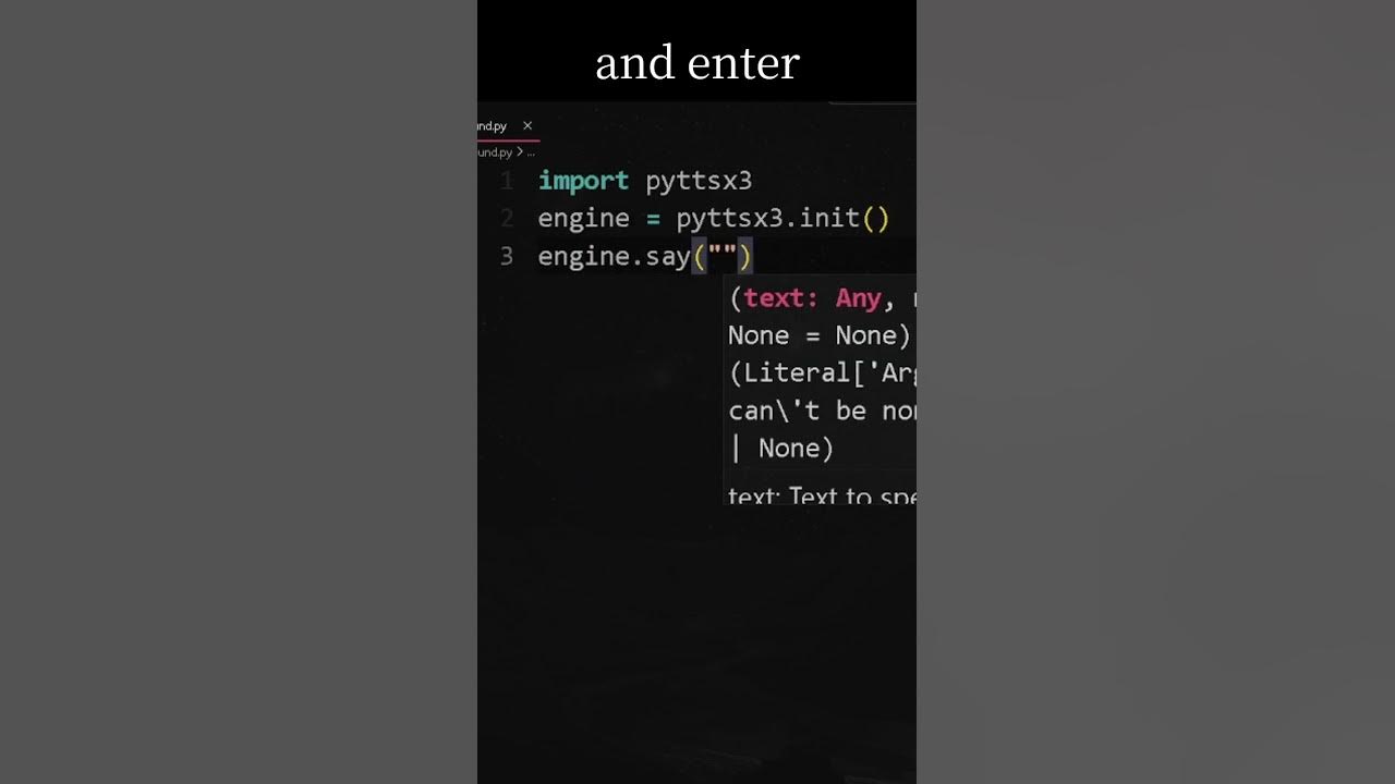 Speech synthesis in Python | Speak your Code. #coding #pythonlanguage #programming - YouTube