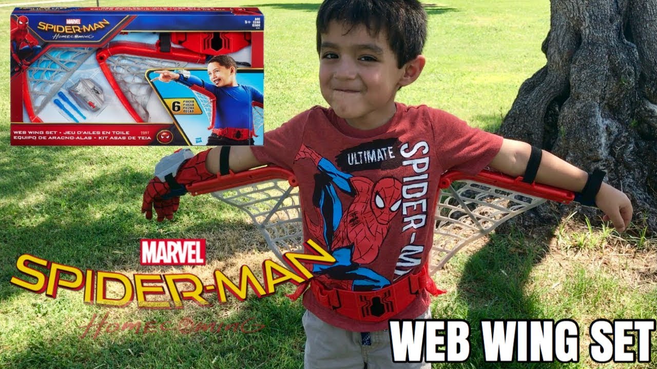 Spider-Man homecoming WEB WING SET! Box opening - YouTube