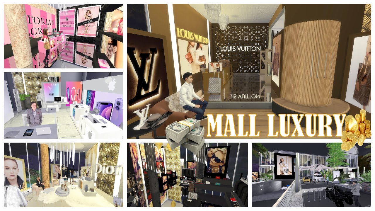 CENTRO COMERCIAL DE LUJO "MALL LUXURY" CON CC SIMS 4 GUCCI,DIOR,VERSACE ...