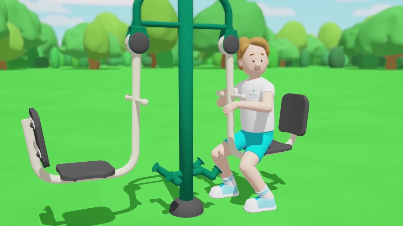 Children's Seated Leg Press, Primary School Animation, Fresh Air ...