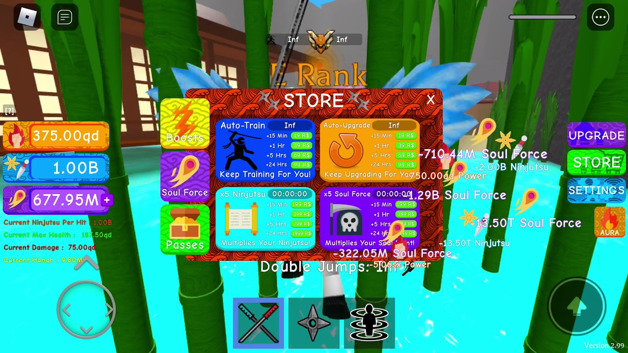 Trying to ascend to immortal realm Op ninja simulator roblox - YouTube