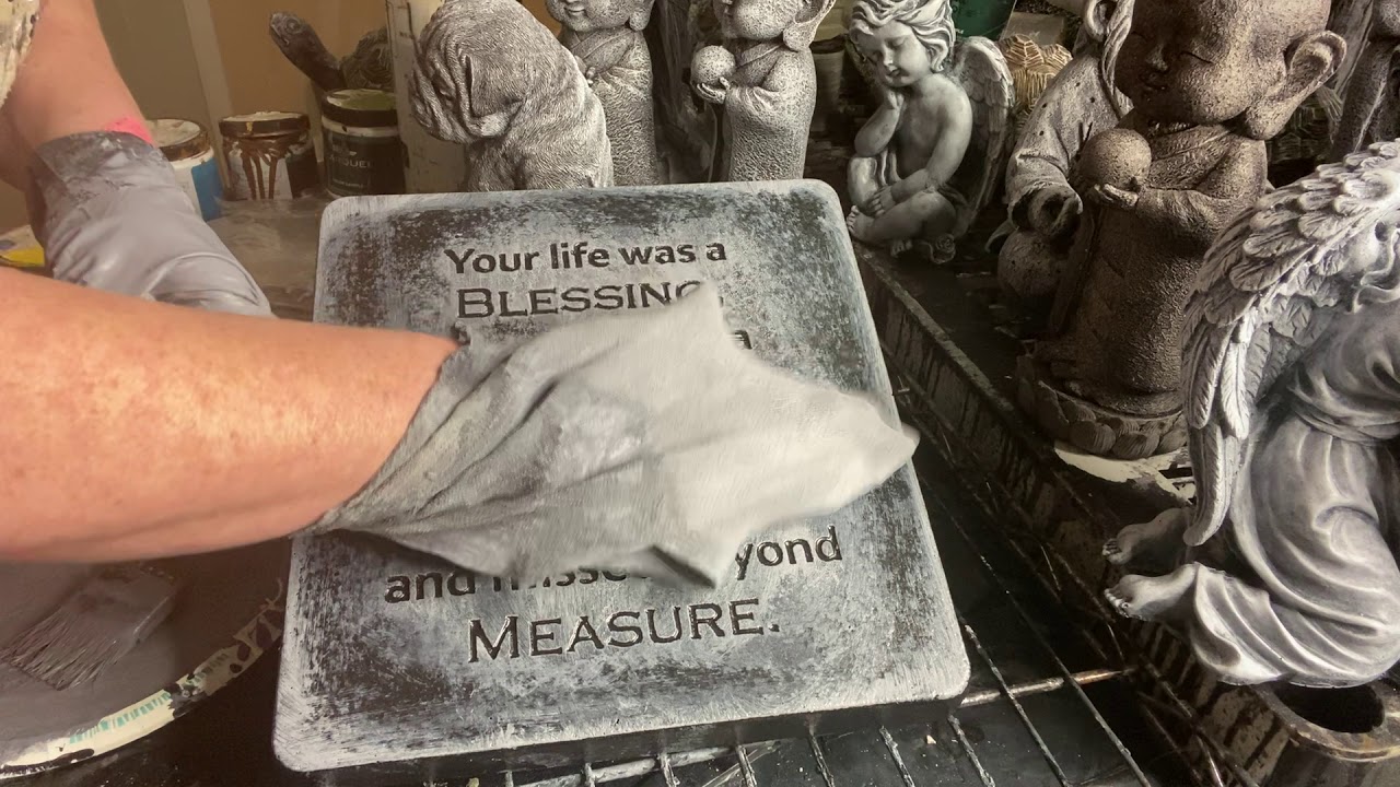 Simple painting technique (CLOTH) for concrete plaques with shallow ...