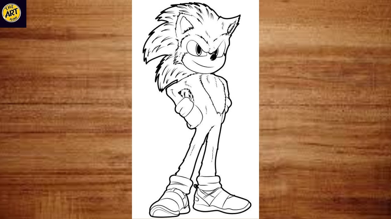 How to Draw Sonic the Hedgehog | Draw Sonic drawing Step by Step | Easy ...