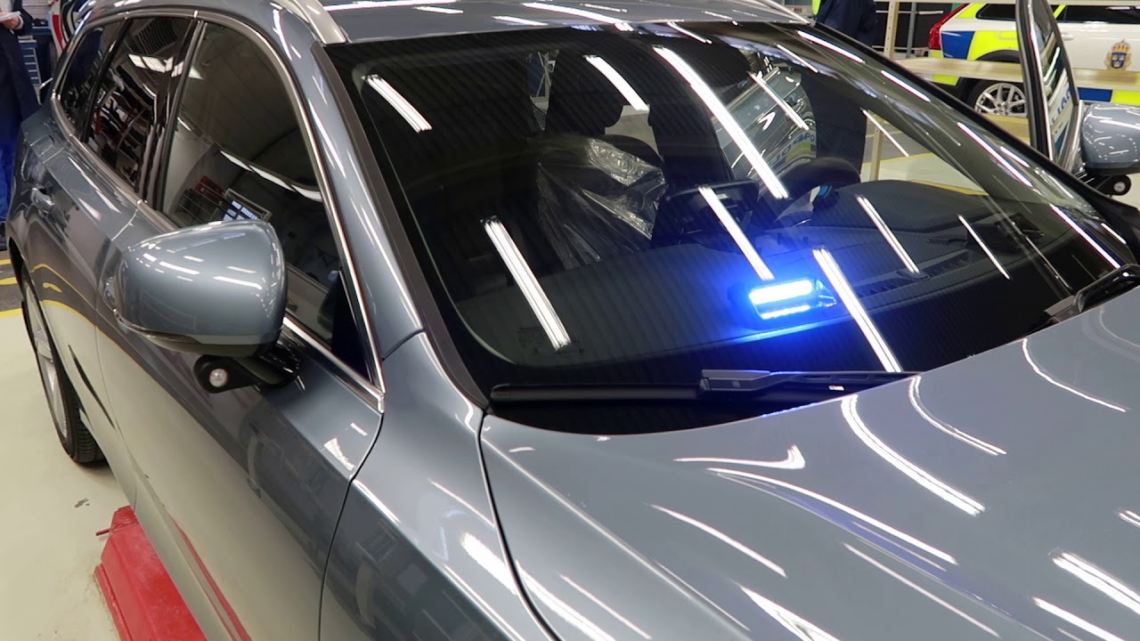 Volvo Civil Polisbil blåljus Volvo V90 - YouTube