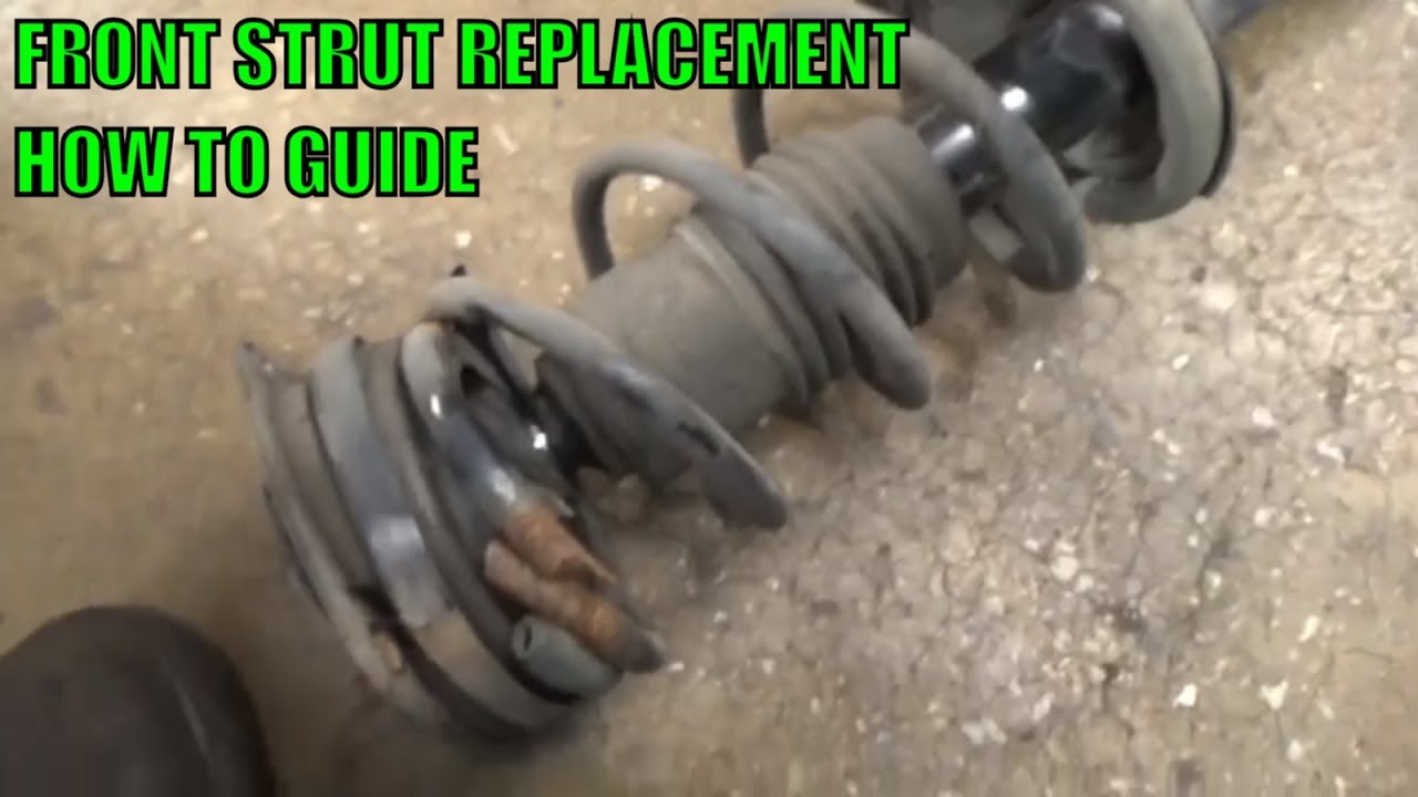 Front strut Replacement on a Nissan versa - YouTube