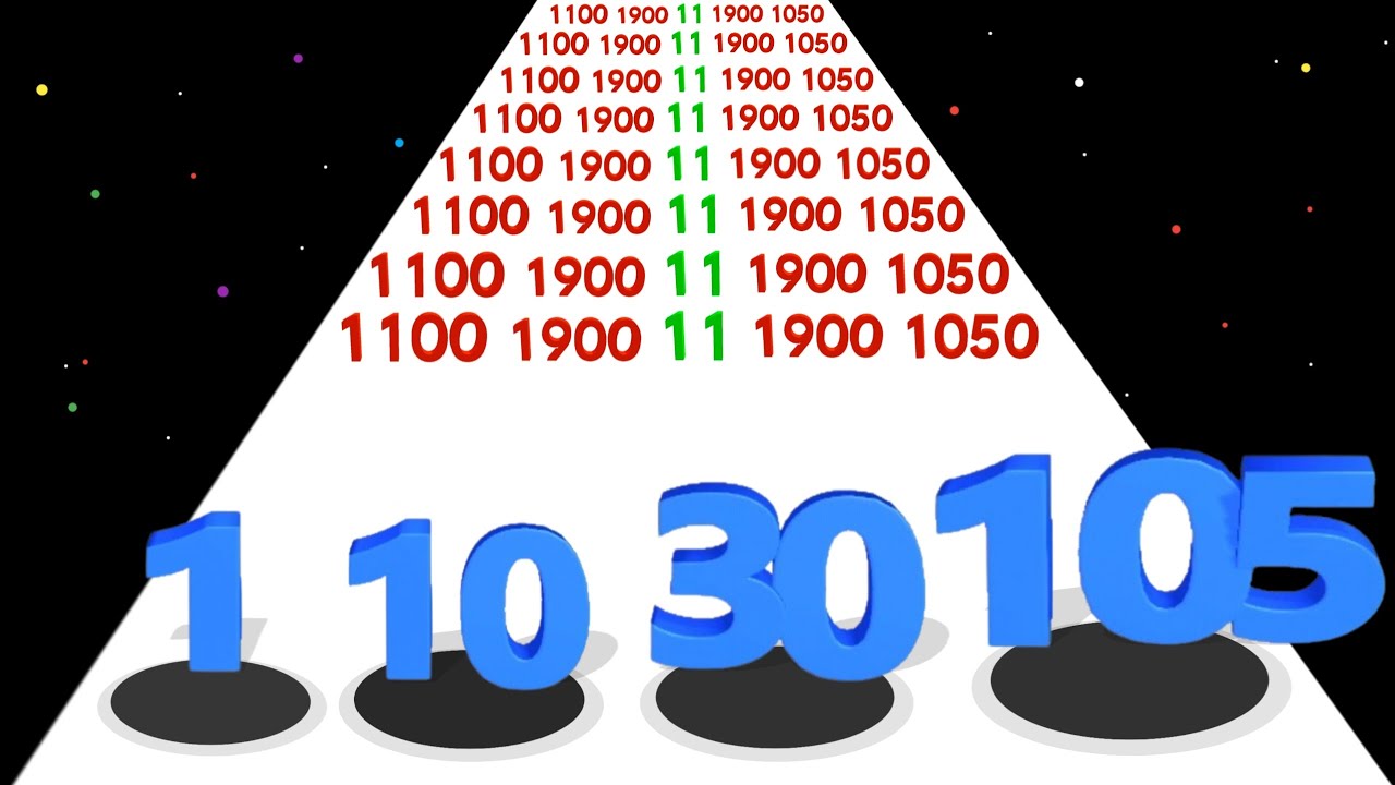Merge Number Master Run - New Satisfying Number Run 3D Gameplay (LEVEL ...