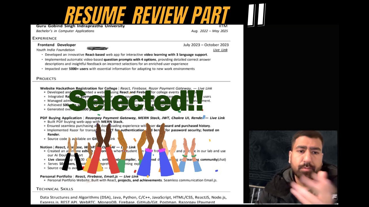 Resume Roast Part Ii 🧐🧐 🔥🔥 Nodejs Javascript Resume Roast Youtube