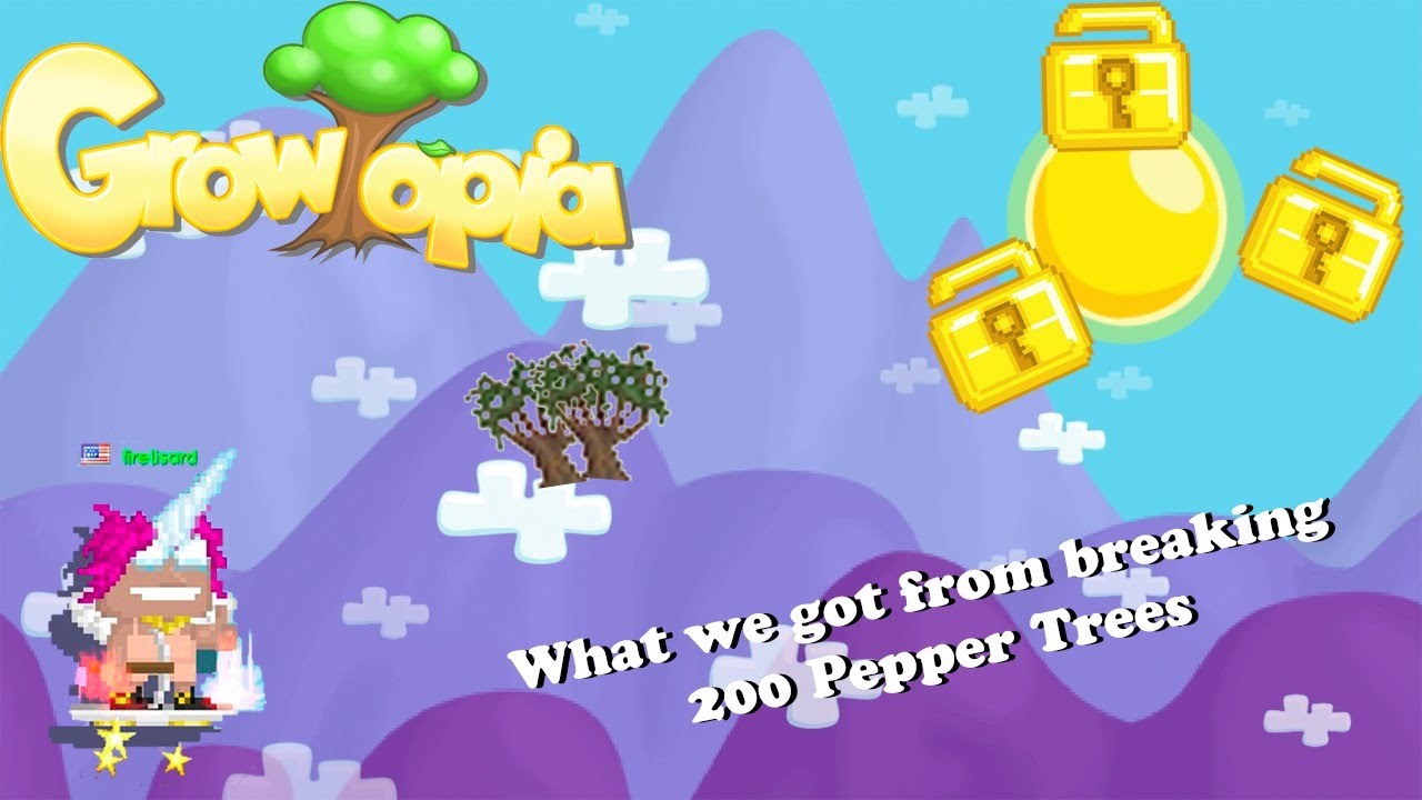 GROWTOPIA | Breaking 200 Pepper Trees? (profit?!) - YouTube