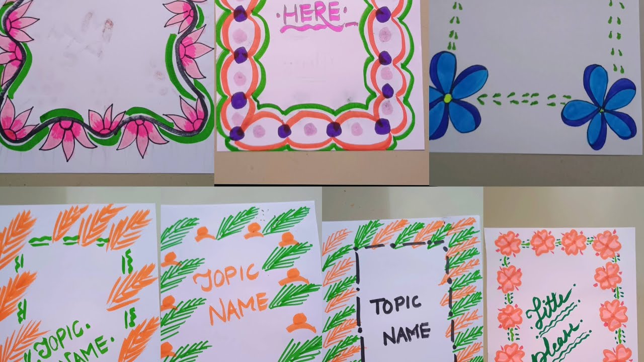 7 beautiful 😍 border designs/project work designs/File/Front page ...