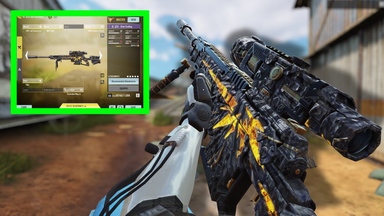 Season 5 BEST DLQ33 Grim Ending Loadout in CODM | Sniper Gameplay - YouTube