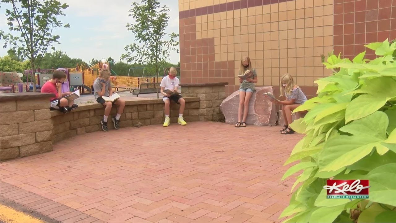 Classes outdoors at John Harris Elementary - YouTube