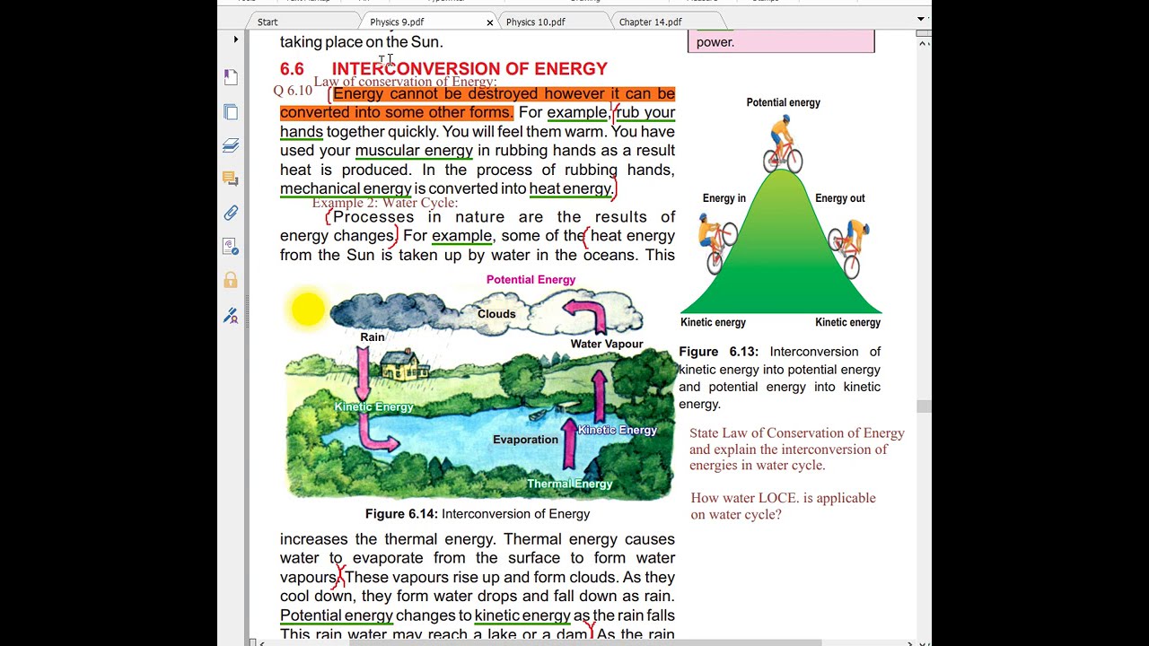PHYSICS Grade 9 (6.5, 6.6 Forms of Energy, Interconversion of Energy ...