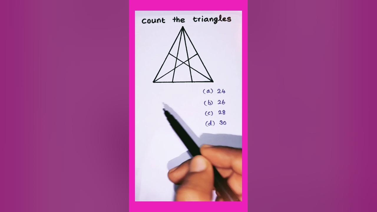 Triangle counting | counting triangles reasoning tricks #shorts #maths #countingfigures - YouTube