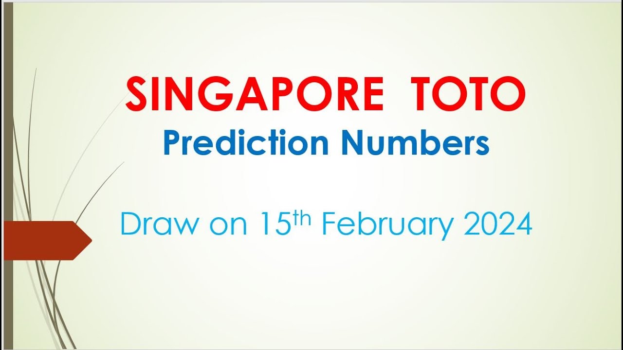 Singapore Toto Prediction Numbers Draw on 15th Feb 2024 - YouTube