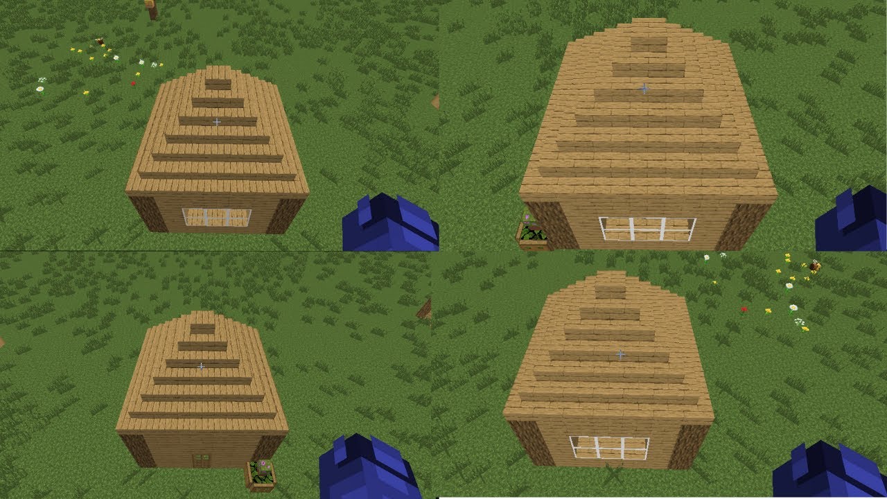 How To Make A Simple Roof In Minecraft - Minecraft Roof Design Video ...