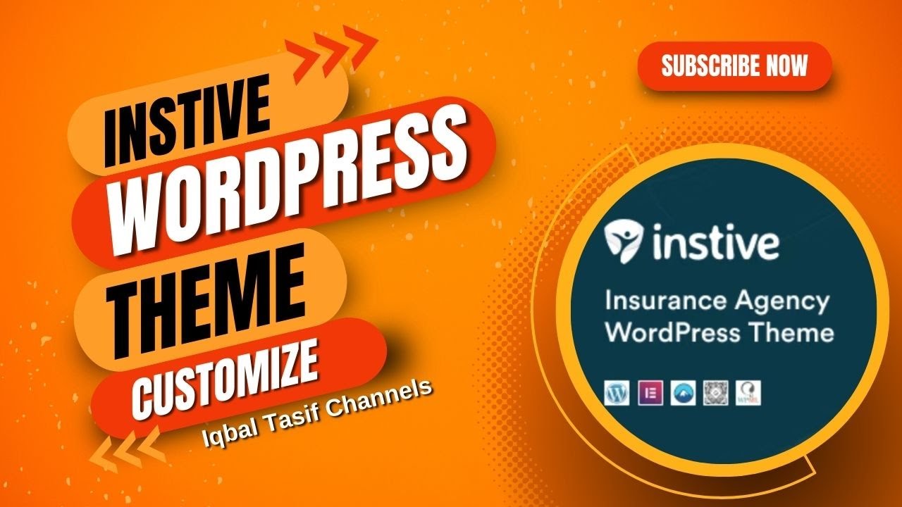 Instive Insurance WordPress Theme Customize 2023 - YouTube