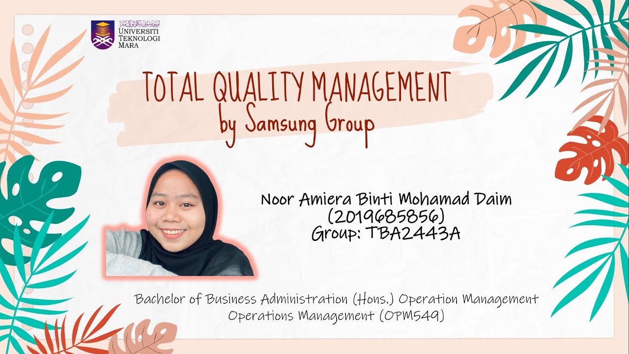 Total Quality Management by Samsung - YouTube