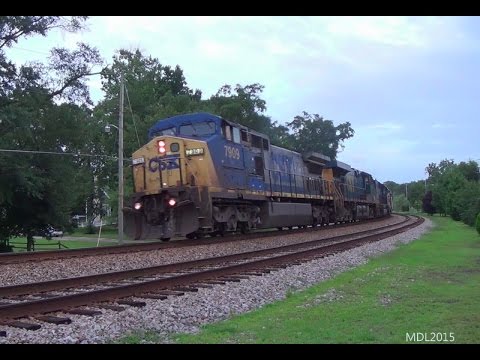 HD: CSX 7909 leads CSX X612-01 in Palmetto, GA - YouTube