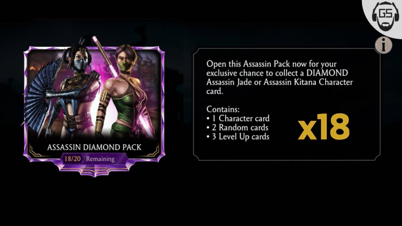 Opening eighteen Assassin Diamond Packs😱| MK Mobile - YouTube