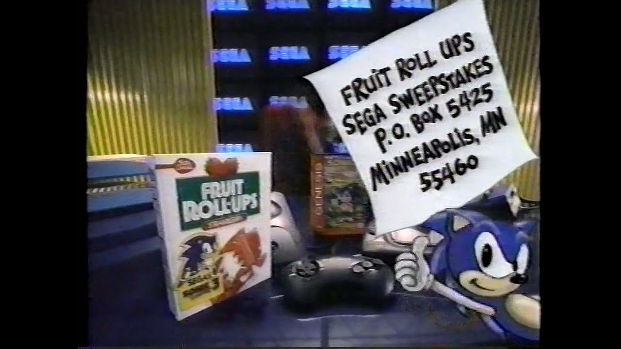 Fruit Roll-Ups featuring Sonic the Hedgehog 3 Commercial (1994) - YouTube