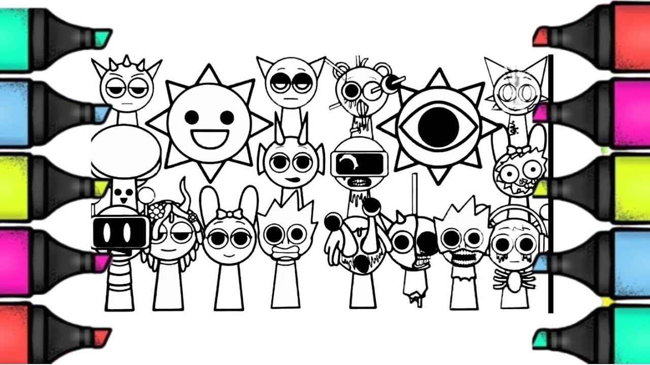 INCREDIBOX SPRUNKI COLORING PAGES NEW/How to Color SPRUNKI ORIGINAL vs ...