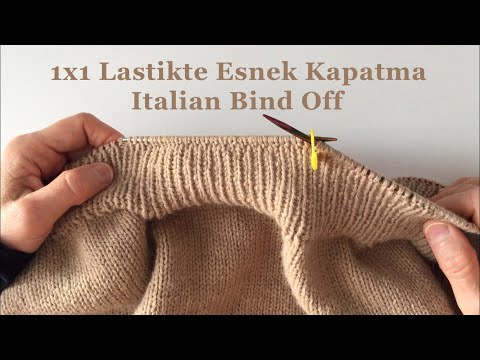 1x1 Lastikte Esnek ve Temiz Kapatma | Perfect 1x1 Rib Finish: 2 Tubular Rows + Italian Bind Off