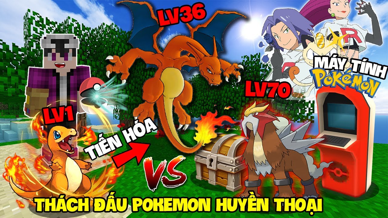 MINECRAFT PIXELMON #4 | THÁCH ĐẤU VỚI POKEMON HUYỀN THOẠI, BÉ RỒNG CON ...