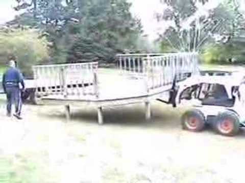 Moving a 200 square foot deck in one piece - YouTube