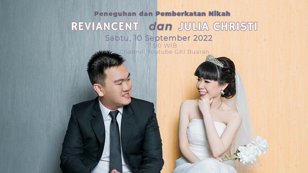 Peneguhan dan Pemberkatan Pernikahan Online GKI Buaran Sabtu, 10 ...