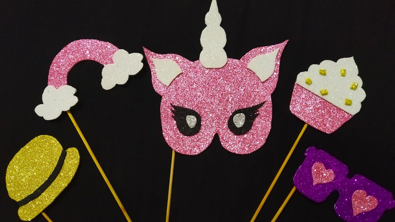 DIY Unicorn party props | how to make party props at home | party props ...
