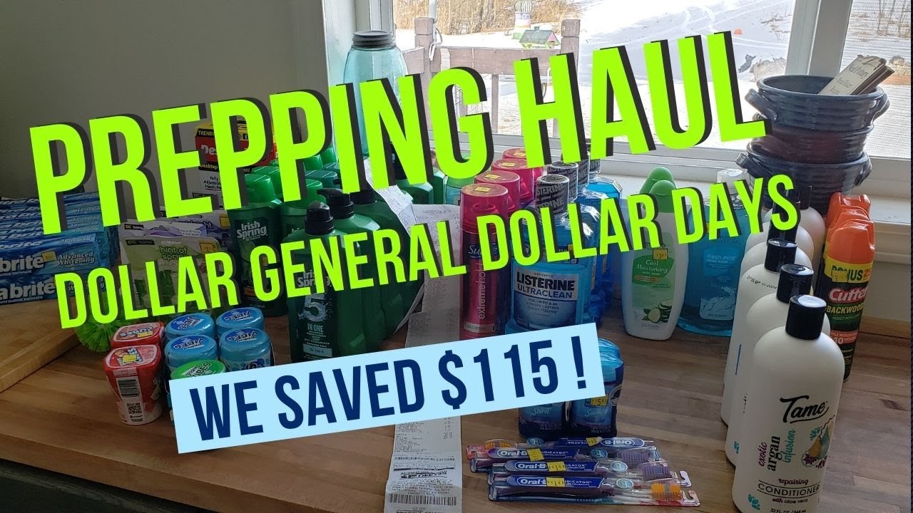 Prepping Haul - Dollar General Dollar Days - YouTube