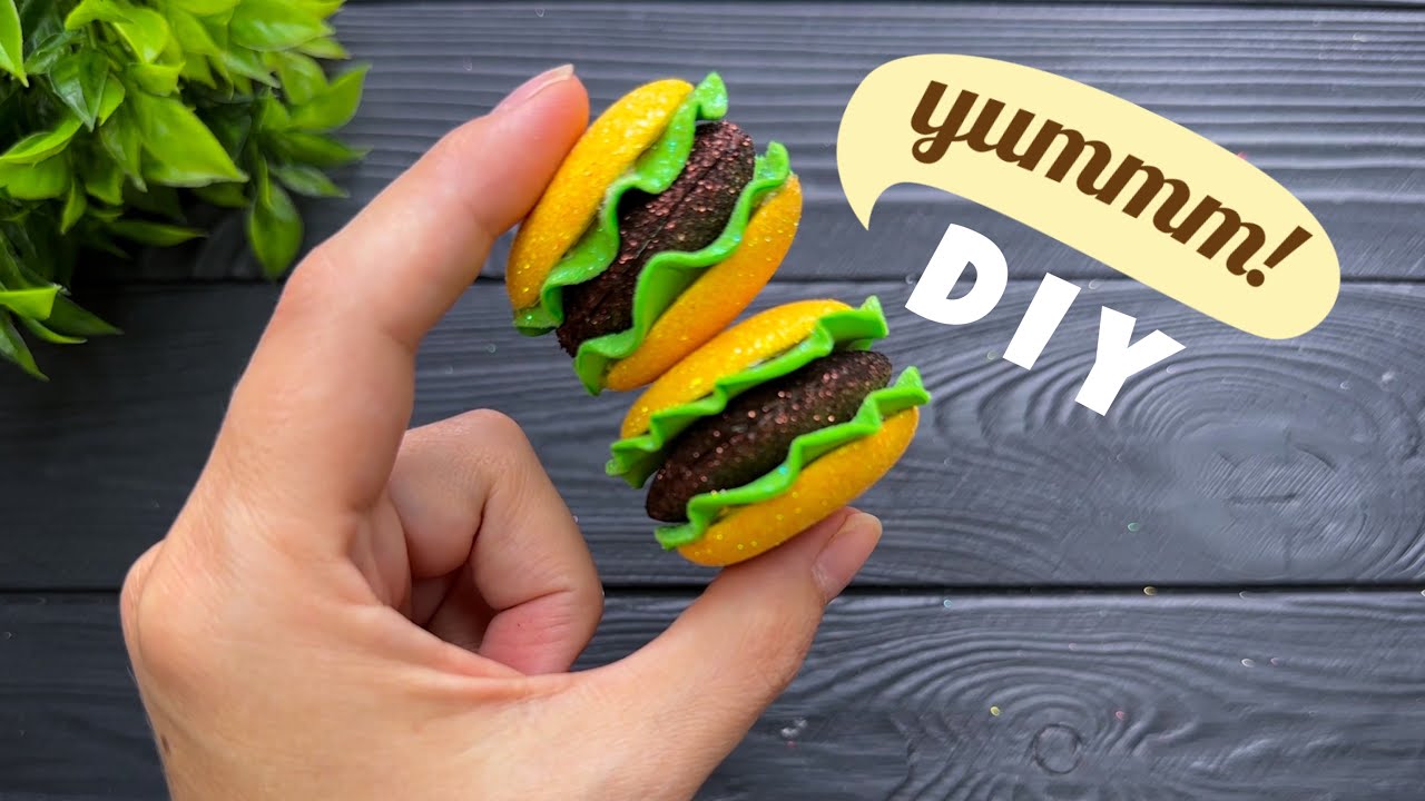 Foam BURGERS 🍔 EASY Glitter Foam Sheet Craft Ideas Home Decor - YouTube