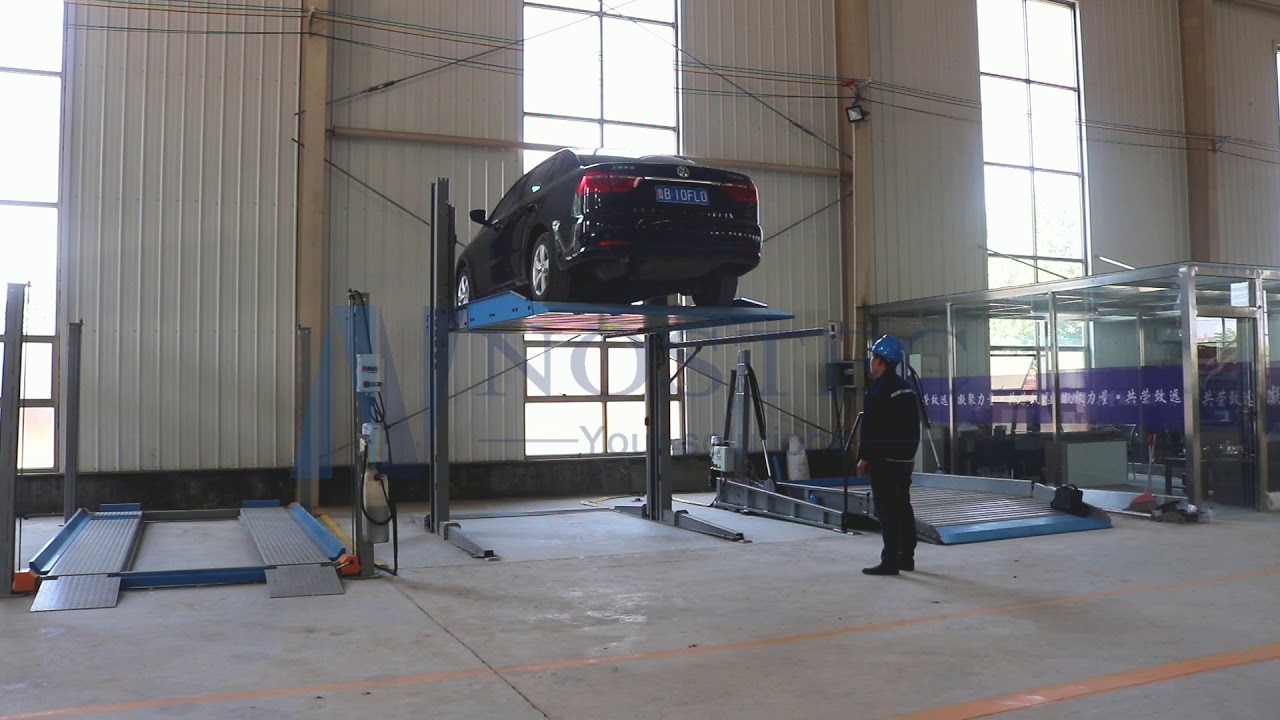two post parking lift-nostec parking lift - YouTube