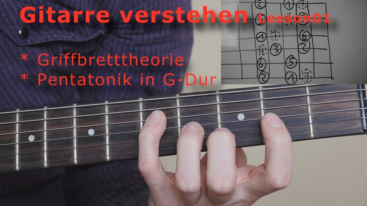 Gitarre verstehen - Lesson 01 - Pentatonik G-Dur - YouTube