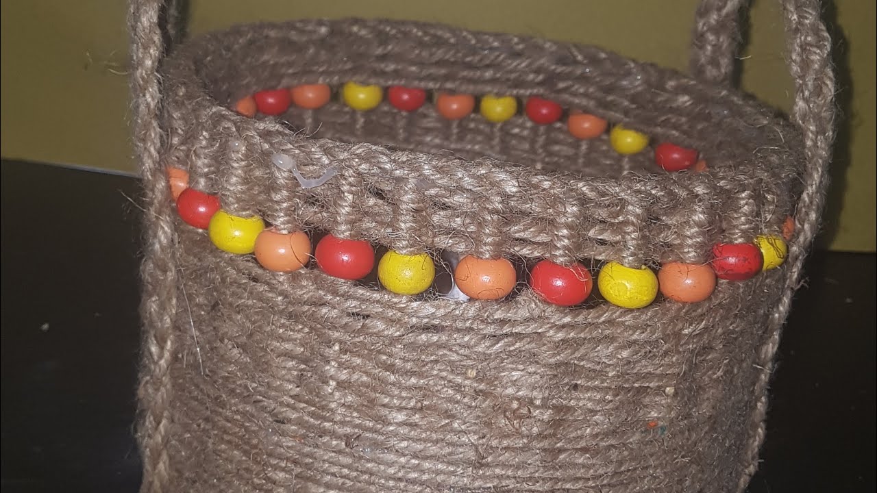 How to make basket from sticks and rope - YouTube