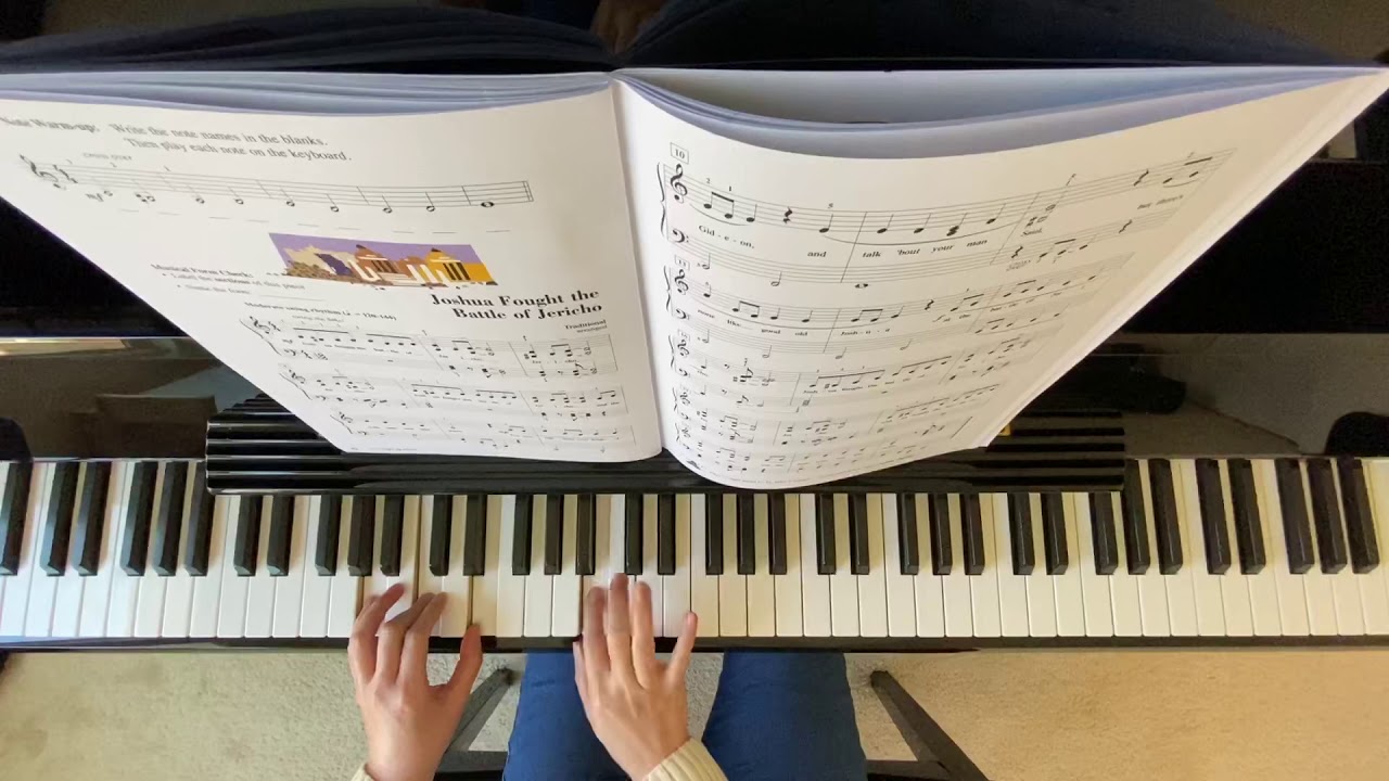 “Joshua Fought the Battle of Jericho” Piano Adventure Lesson Book Level ...