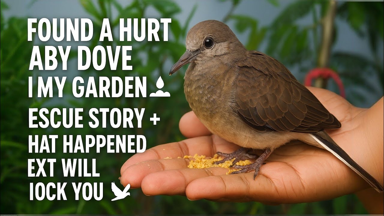 I Found a Hurt Baby Dove in My Garden 🌧️ | Rescue Story + Gentle Care ...