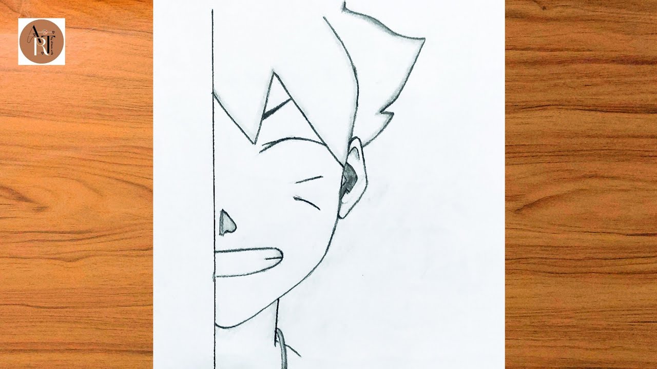 How to Draw Boruto's Face Profile (Detailed Steps)//How to draw anime ...