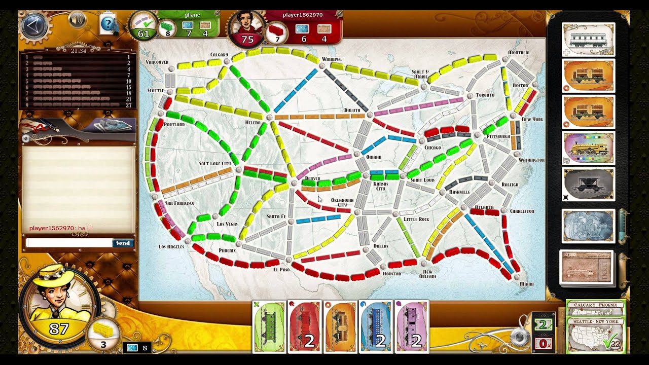 Ticket to Ride Gameplay. - YouTube