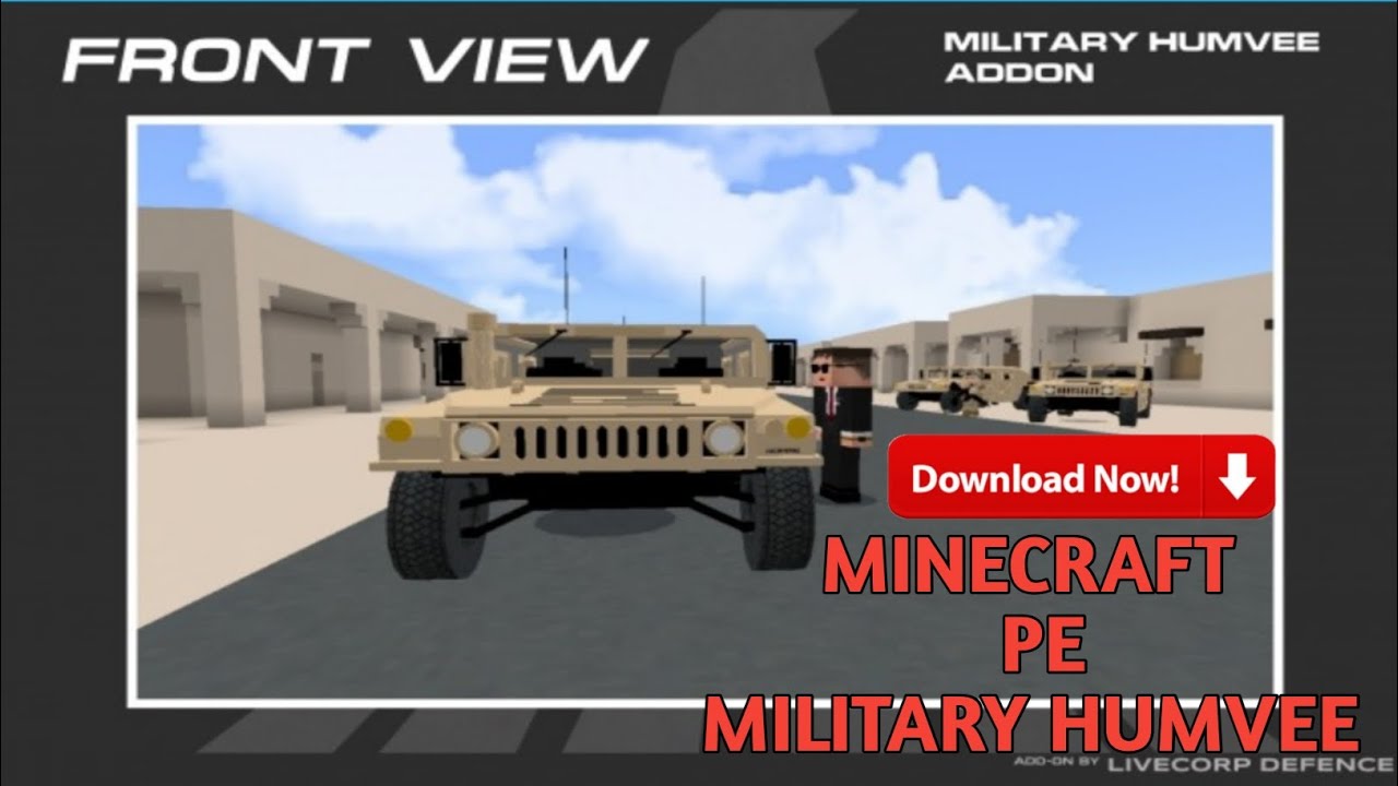 MINECRAFT PE || MILITARY HUMVEE MOD - YouTube